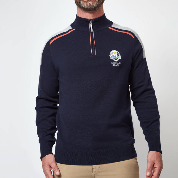 2025 Ryder Cup Glenmuir Men's Selkirk Navy Sweater - The Official ...